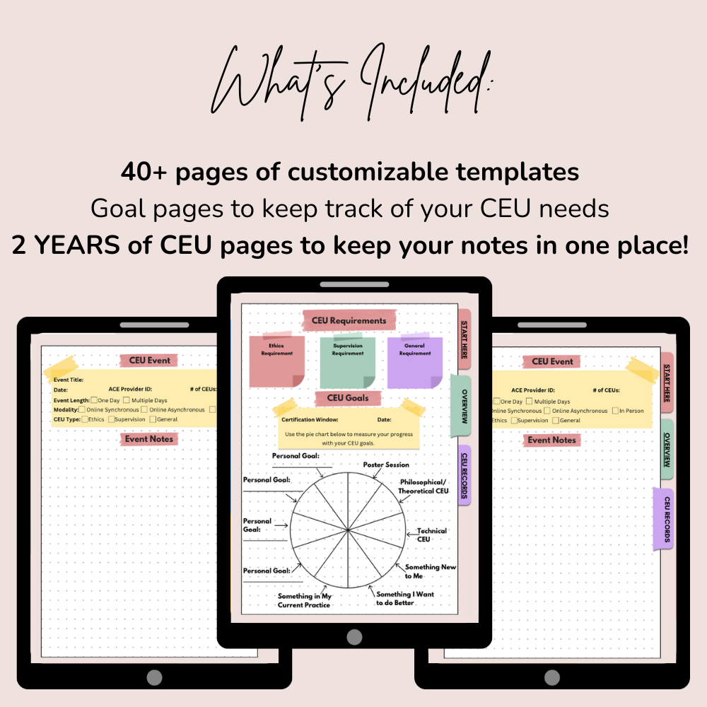 2 Year CEU Tracker - Better Behavior Solutions